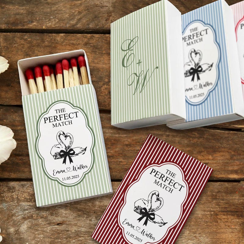 Stripe Matchbooks - Etsy