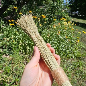 Cobweb.broom Besom ~ Natural Broom Corn W Jute Twine ~ Simple Small ...