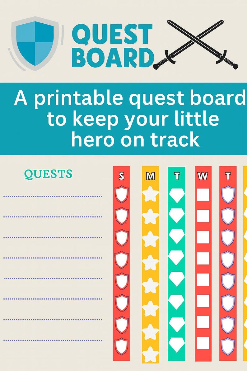 Quest Board-chore Chart - Etsy