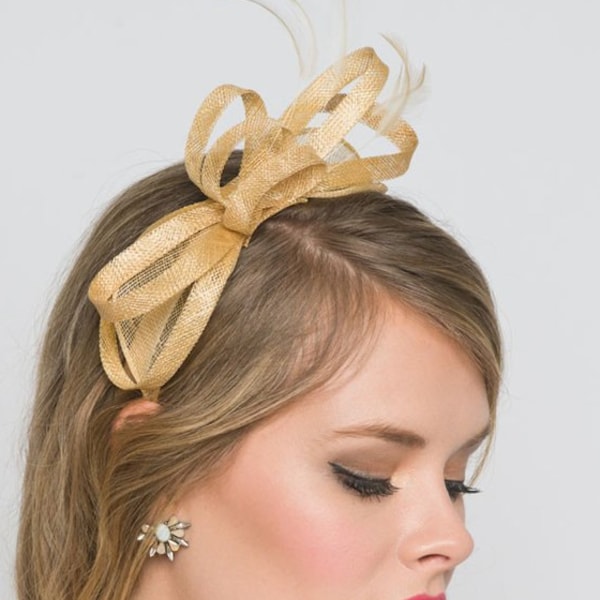Gold Fascinator - Etsy UK