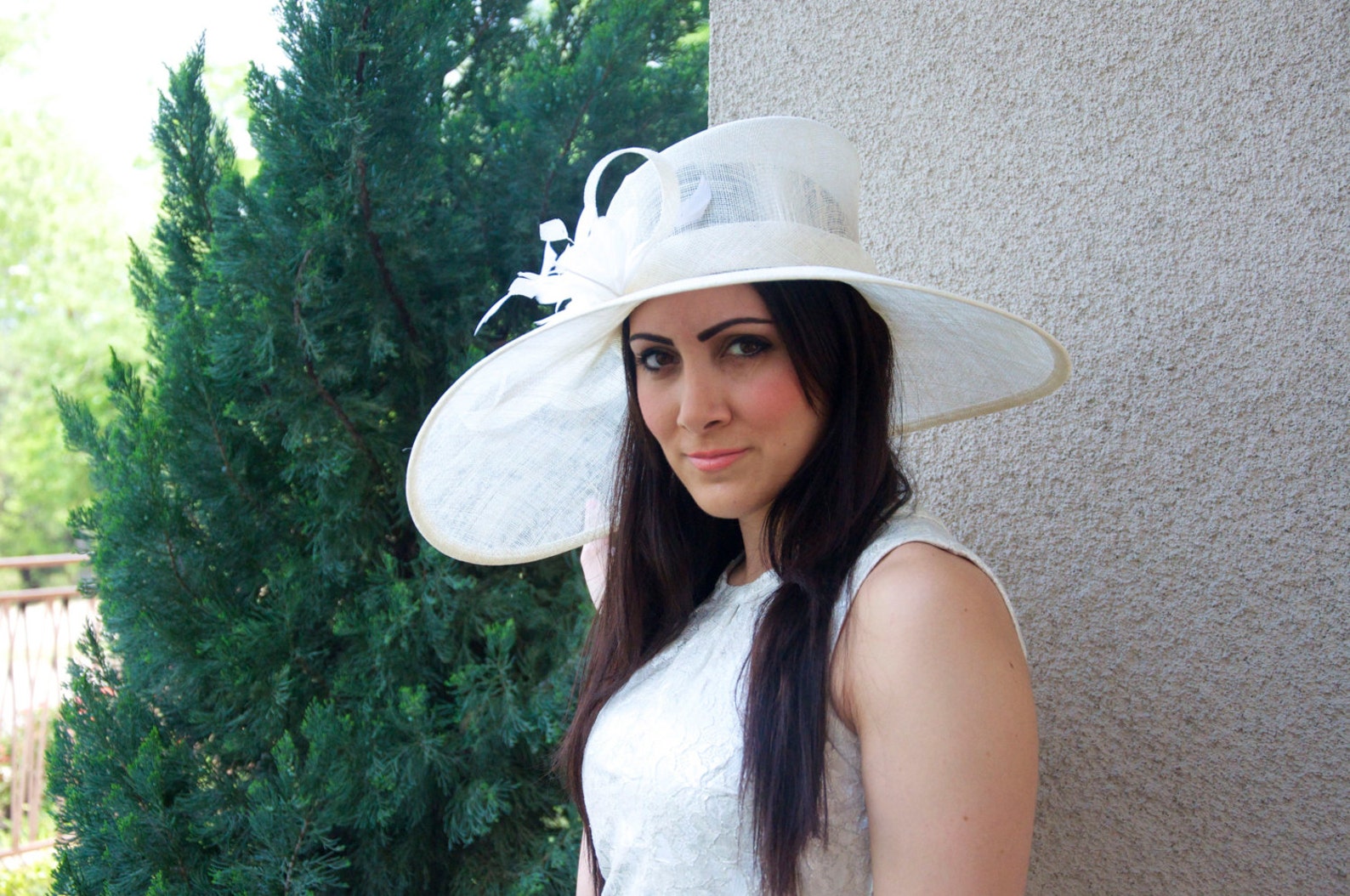 Ivory Sun Hat alexandria Ivory Wide Brimmed - Etsy