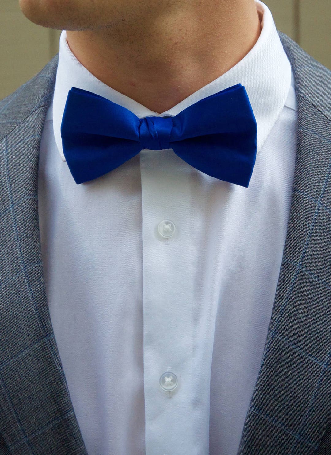 Men's Royal Blue Bow Tie - Etsy