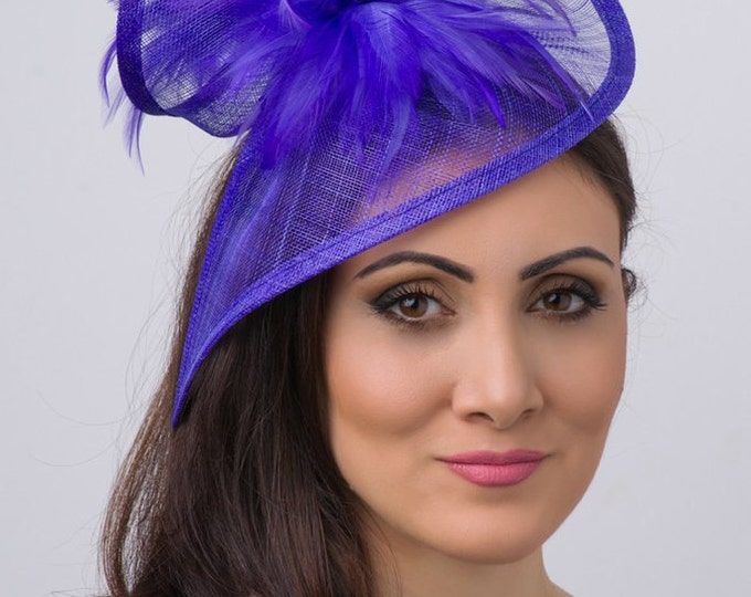 Violet Purple Fascinator victoria Twist Mesh Fascinator Embellished ...