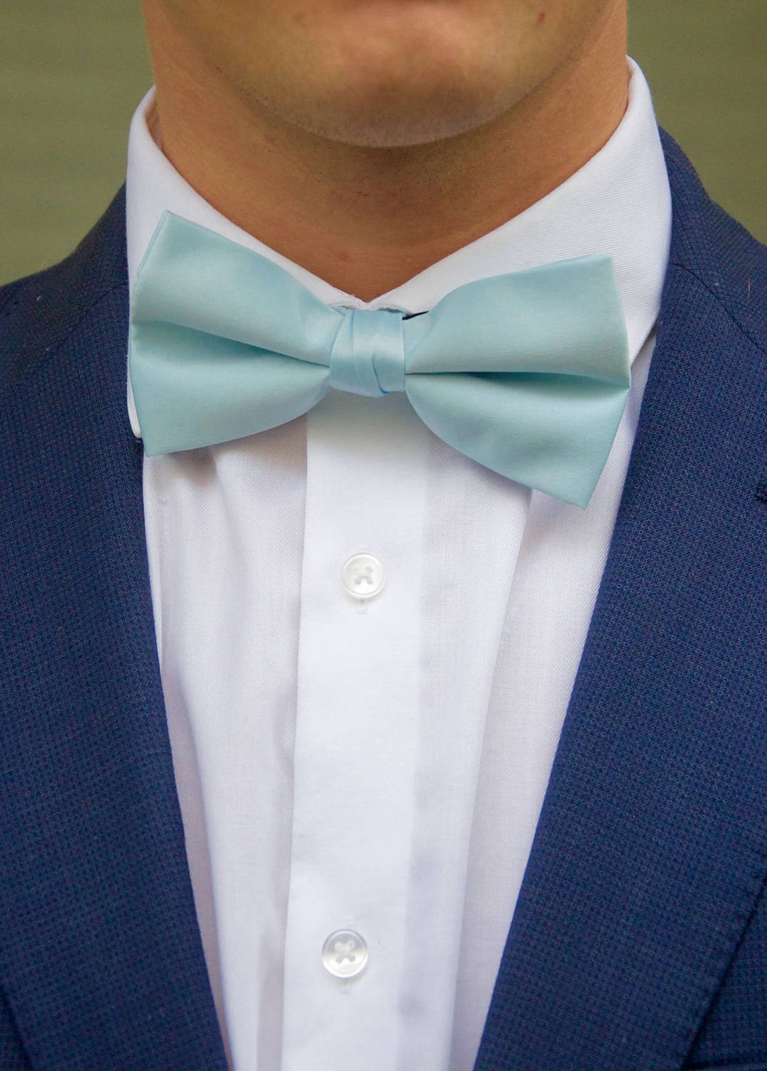Men's Light Blue Bow Tie - Etsy
