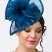 Teal Fascinator - "victoria" Twist Mesh Fascinator Embellished With ...
