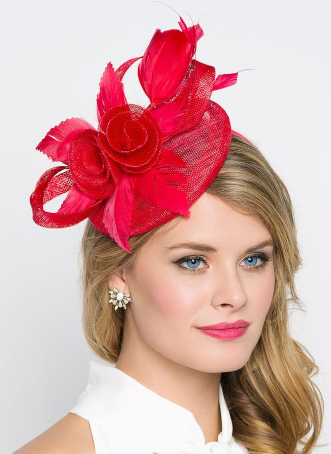 Red Fascinator - 