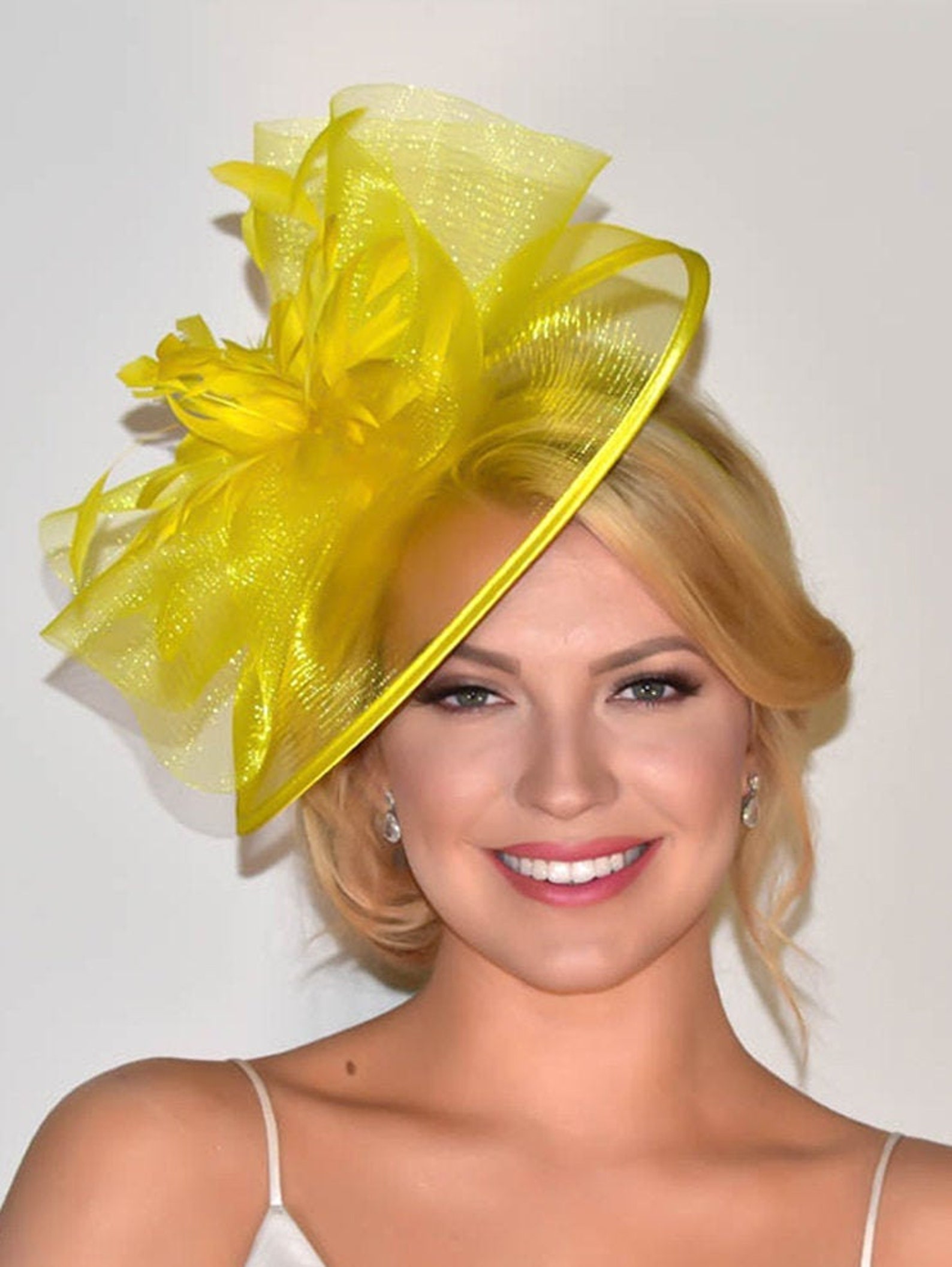 Yellow Fascinator - "isla" Modern Fascinator - Etsy