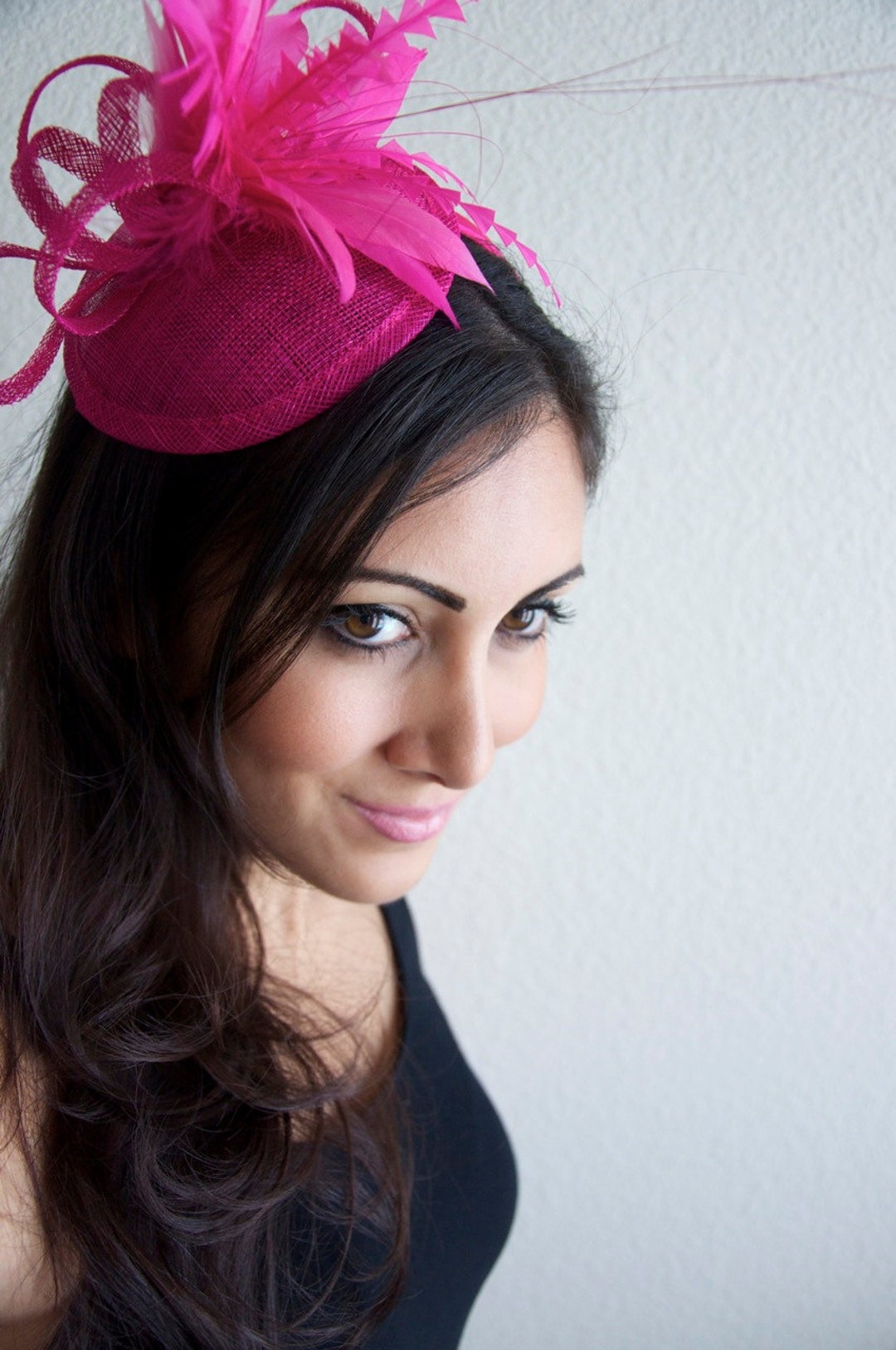 Fuchsia Mini Fascinator - Arianna Mini Fuchsia Mesh Fascinator - Etsy