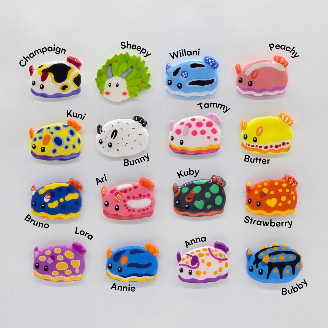 Handmade Clay Nudibranch Magnet | Sea Slug Fridge Decor | Ocean Lover ...