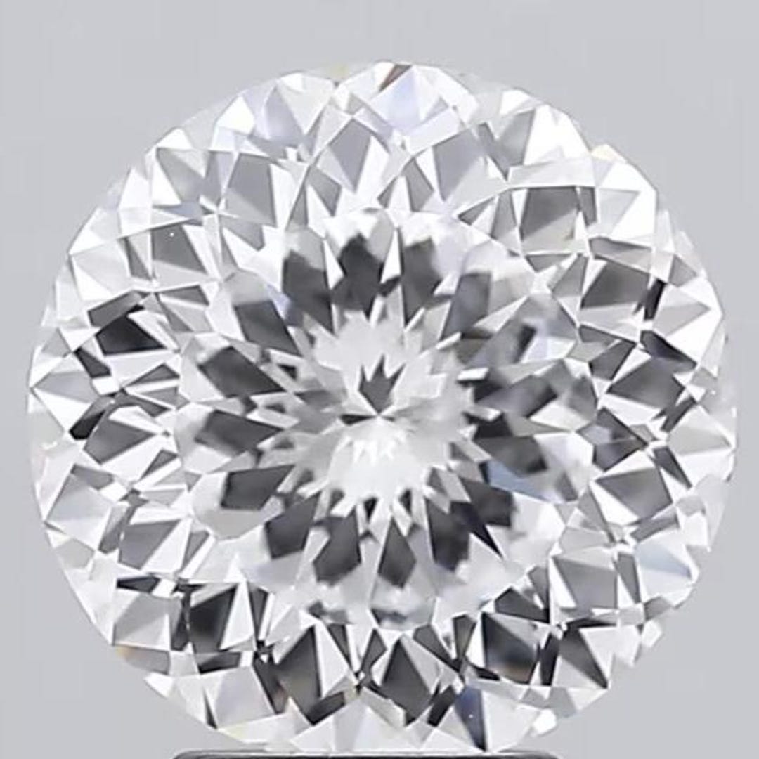 1.00 CT IGI Certified Round Portuguese Cut Diamond, Lab Grown Diamond ...