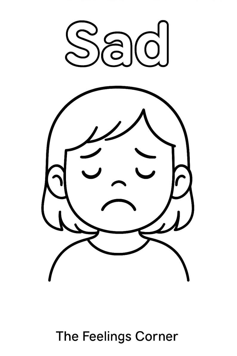 Emotions Chart With Coloring Sheets – Social Emotional Learning & Calm ...