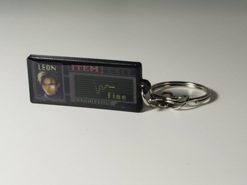 Resident Evil 2 Keychain: PS1 Game, Customizable Color - Etsy