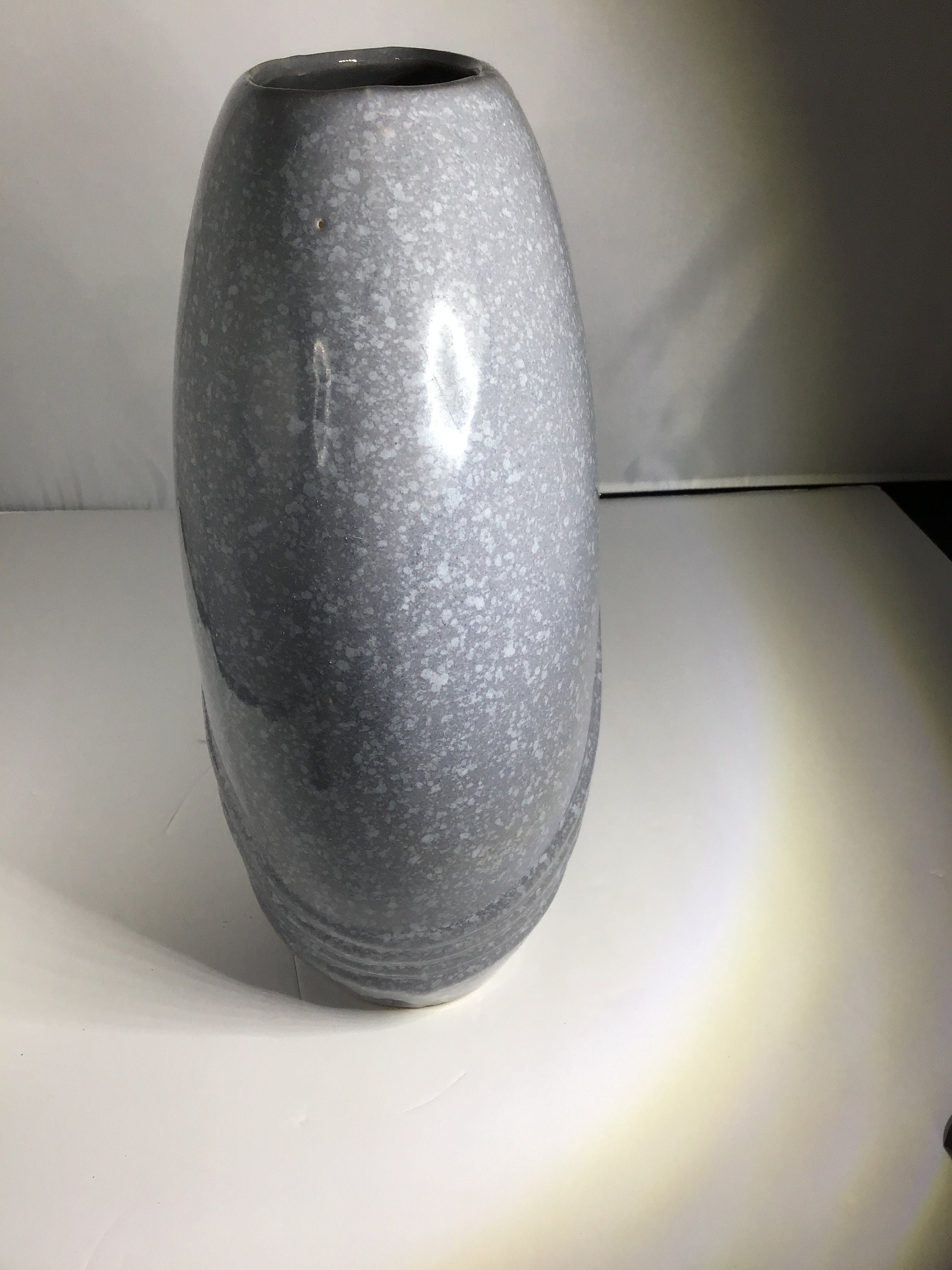 Rubens Original Gray With White Splatter Ceramic Vase 10 In. Tall - Etsy