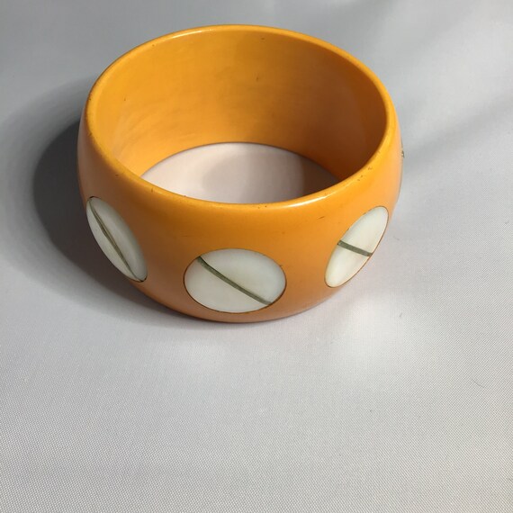 Vintage RARE Butterscotch Bakelite With Mother of Pearl and - Etsy