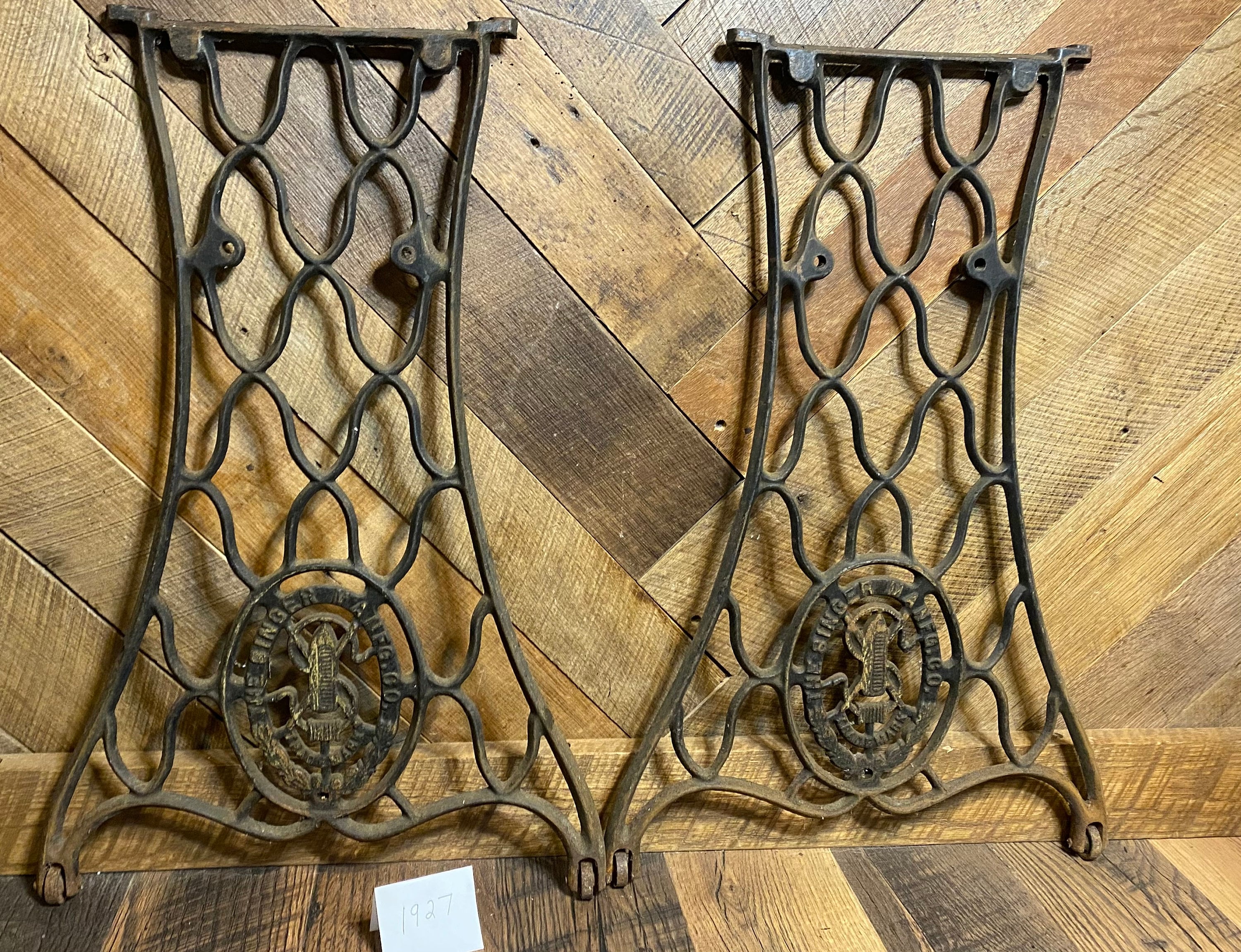 Antique Vintage Victorian Style Ornate Cast Iron Sewing Machine Singer ...