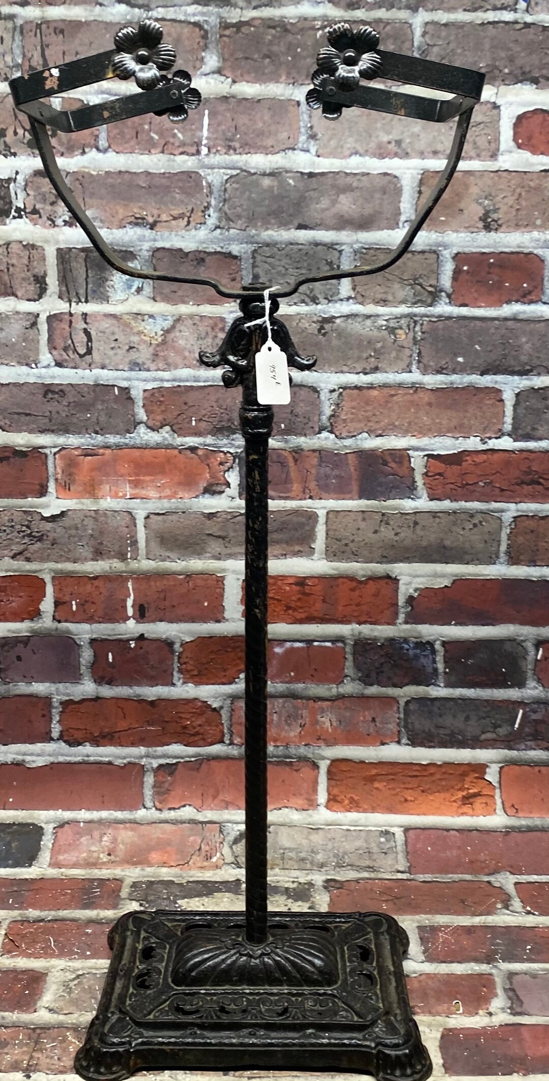 Antique Vintage Victorian Style Ornate Metal Cast Iron Base Stand ...