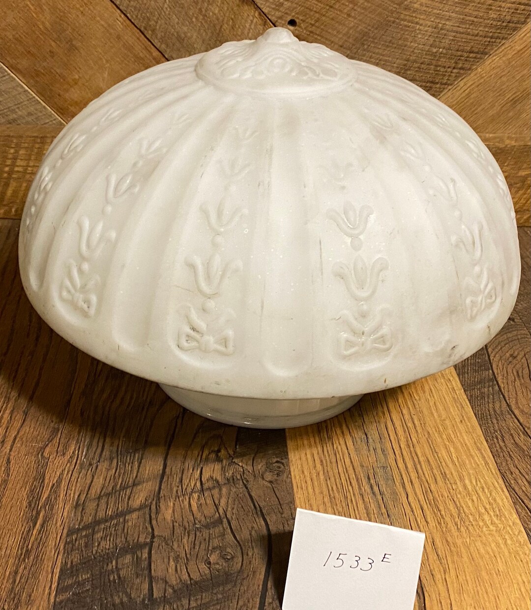 White Glass Ceiling Light Shade Antique Vintage Frosted Glass - Etsy