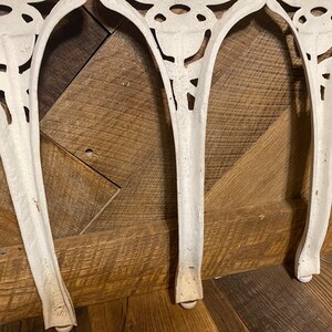 Vintage Cast Iron Bench Legs Antique Rose Pattern Set of 4 - Etsy