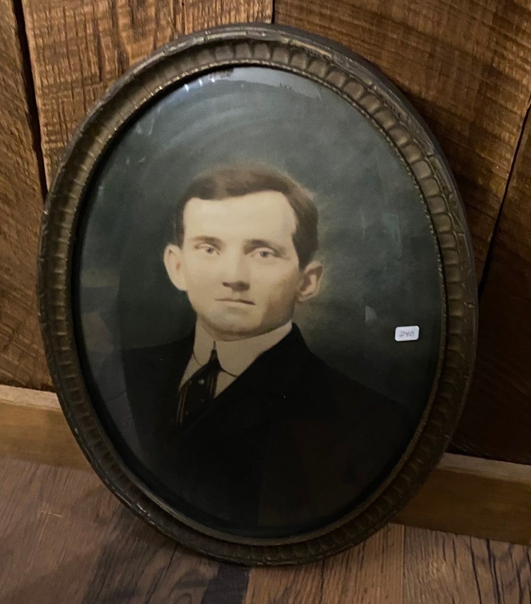 Antique Vintage Oval Gesso Victorian Style Ornate Man Picture Frame ...