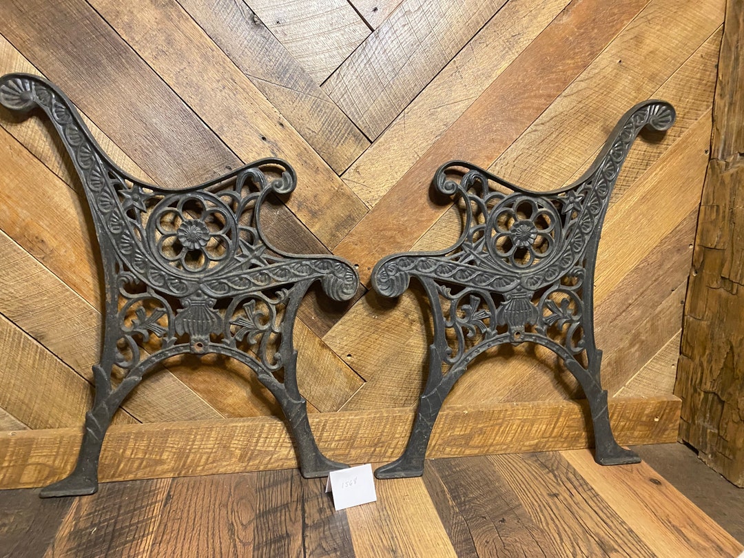 Antique Cast Iron Bench Legs Ornate Park Bench Set Vintage - Etsy