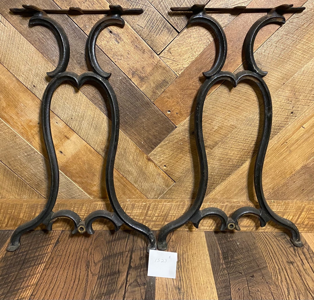 Antique Cast Iron Scroll Leg Set Vintage Table Base - Etsy