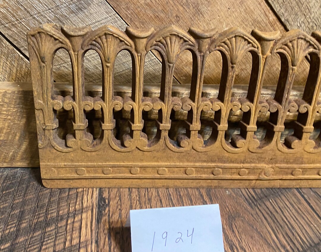 Antique Vintage Ornate Rare Unique Cast Iron Fire Place Log Holder ...