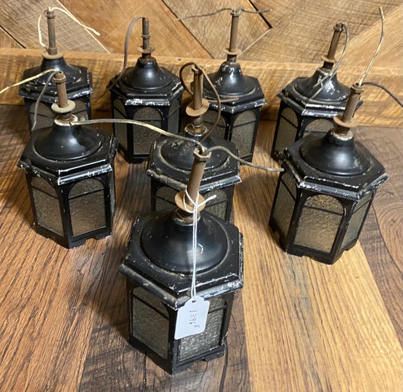 Antique Vintage Metal Cast Glass Set of 8 Industrial Foundry - Etsy