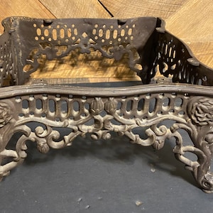 Antique Vintage Victorian Style Ornate Flower Pattern Cast Iron Foot ...