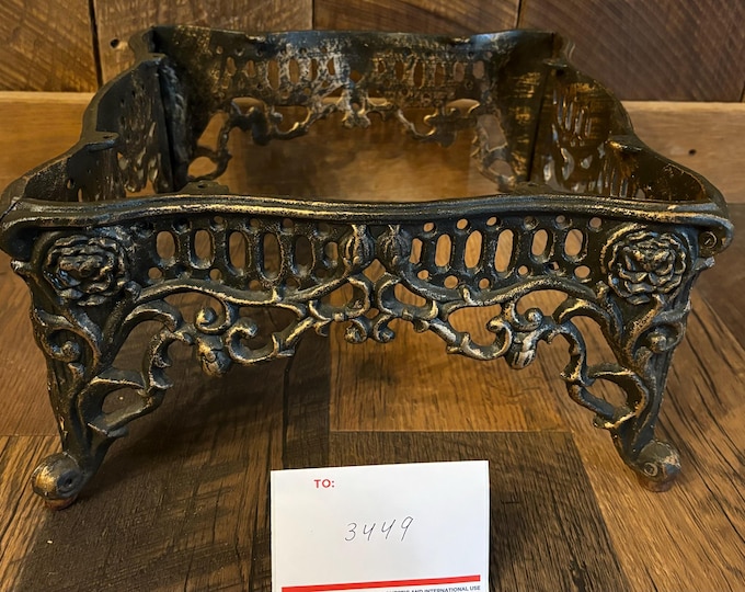 Antique Vintage Ornate Victorian Style Cast Iron Metal Industrial Foot ...