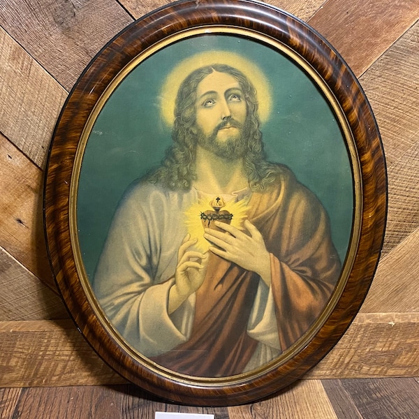 Antique Jesus Picture - Etsy