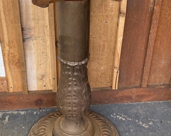 Antique Vintage Cast Iron Adjustable Wood Ornate Piano Organ Table ...