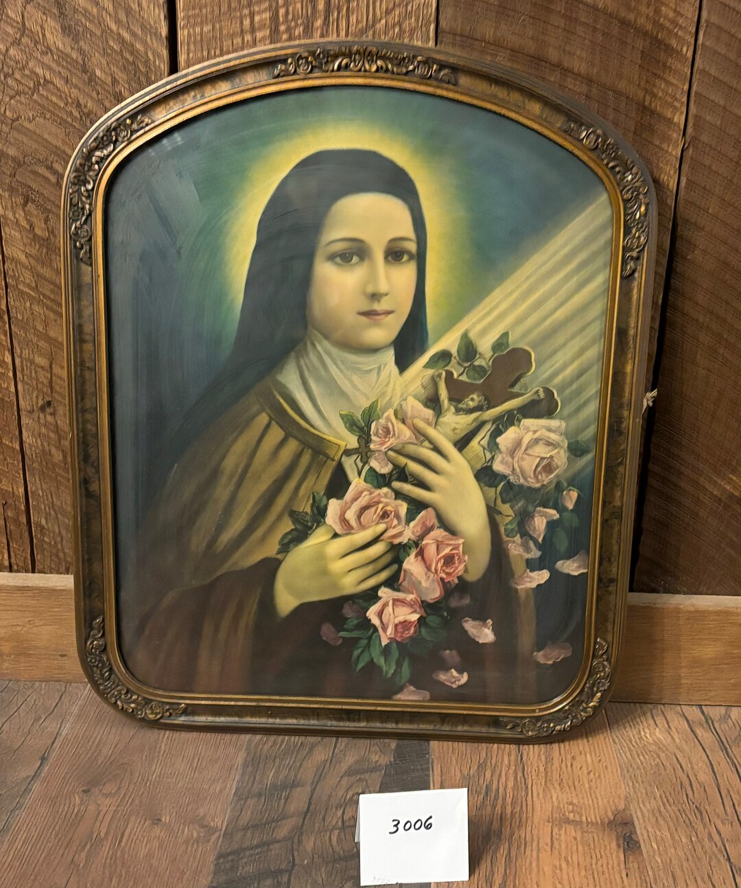 Antique Gesso Vintage Ornate Unique Religious Picture Frame Print Old ...