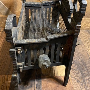 Cast Iron Log Holder Gothic Antique Vintage Hammered Victorian Style ...