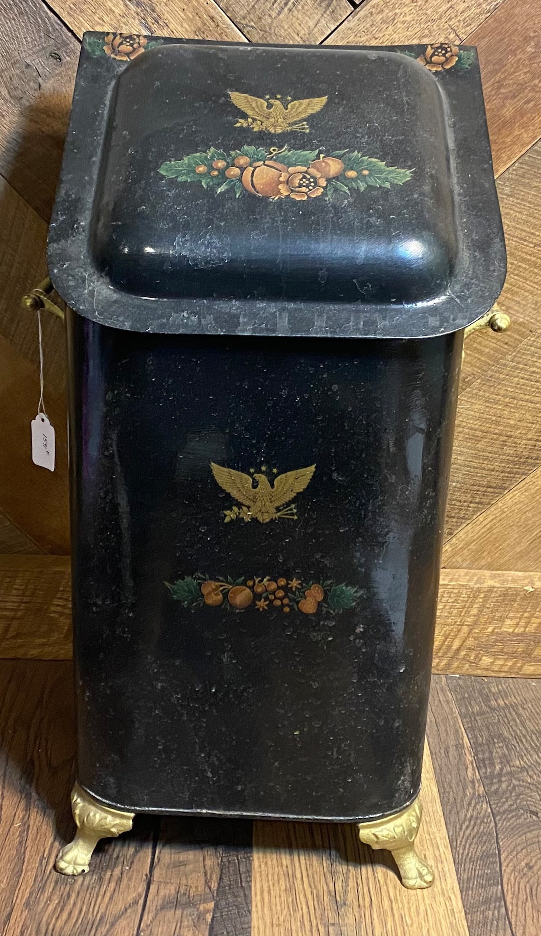 Antique Vintage Rare Unique Metal Industrial Coal Scuttle Box Bin - Etsy