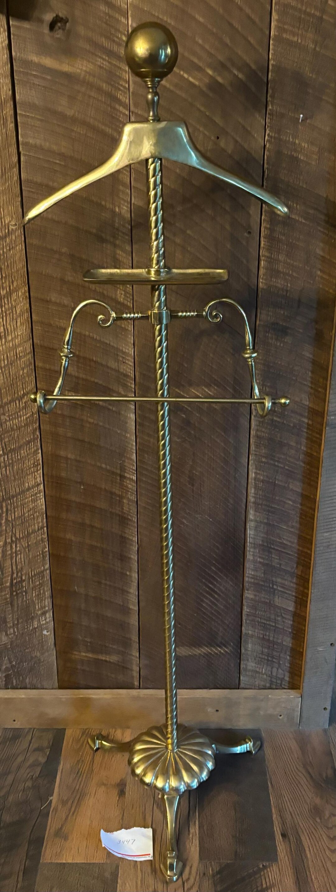 Antique Vintage Brass Butler Valet Suit Hanger Base Stand Store Piece ...