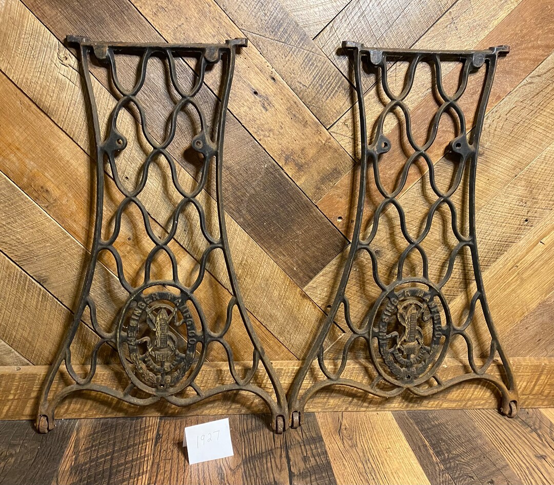 Antique Vintage Victorian Style Ornate Cast Iron Sewing Machine Singer ...