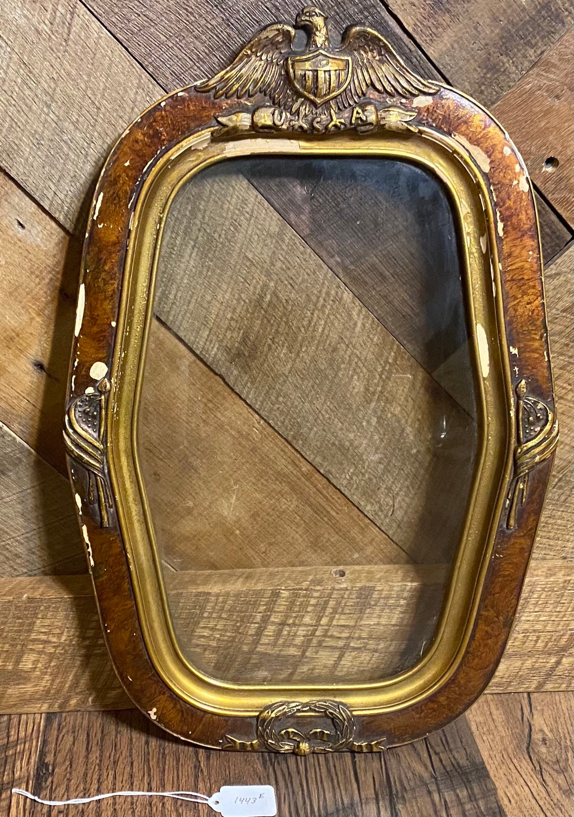 Antique Eagle Picture Frame Convex Glass - Etsy