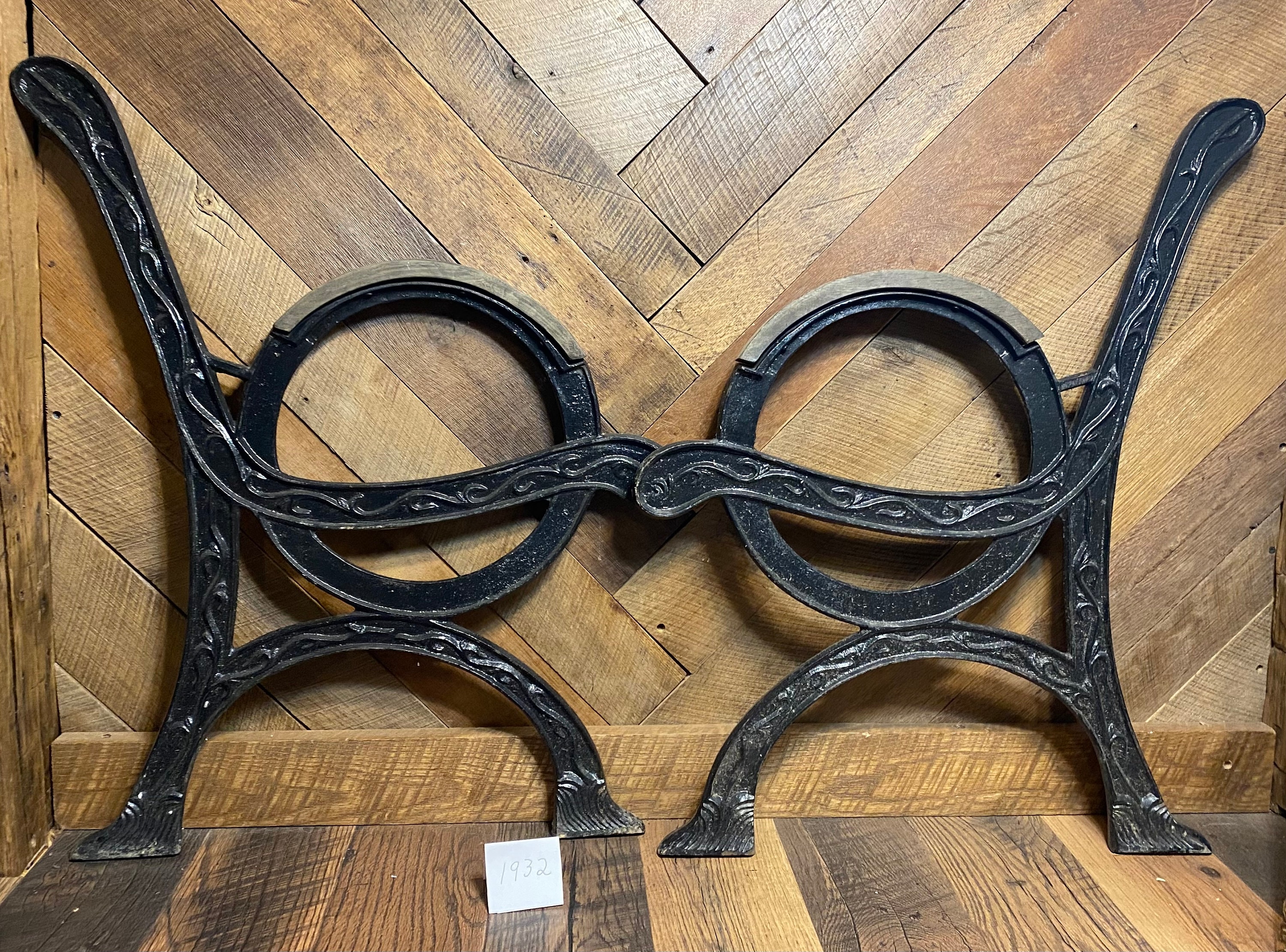 Antique Vintage Victorian Style Ornate Cast Iron Industrial Bench ...