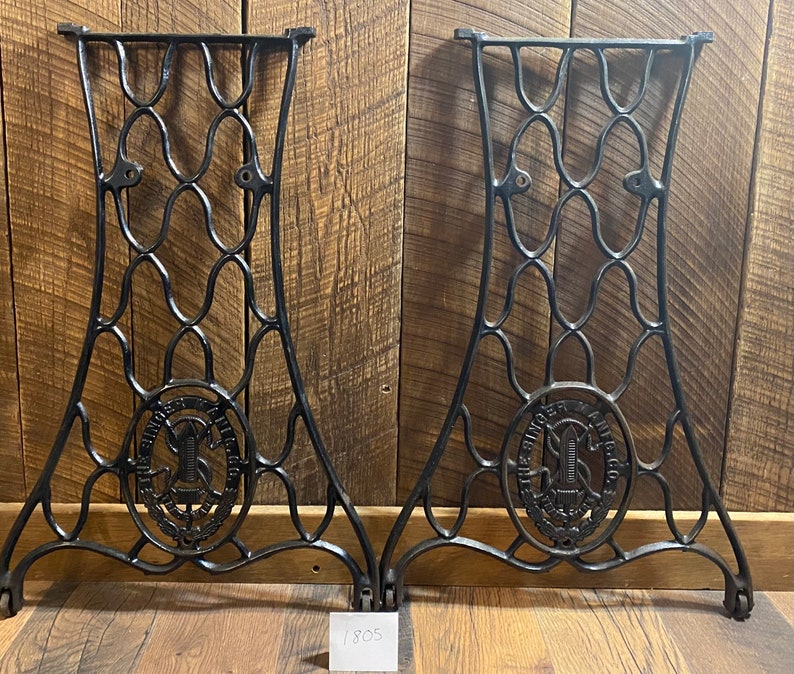 Antique Vintage Scroll Design Ornate Unique Cast Iron Metal Singer ...