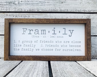 Family friends sign | Etsy