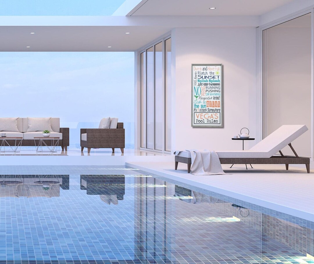 Personalized Oasis: Pool Rules Wood Sign, Personalized Pool Sign, Pool ...