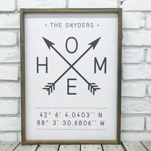 Custom GPS Coordinate Sign | Personalized Home Coordinates ...