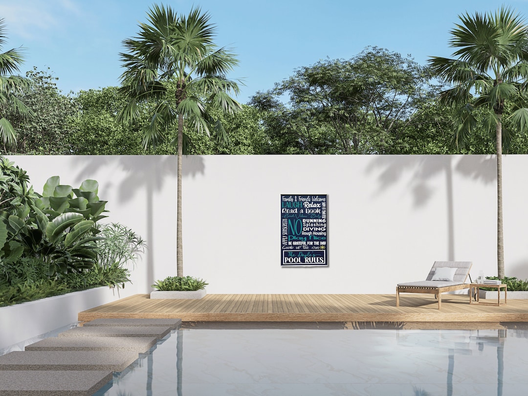 Pool Sign, Personalized Pool Sign, Pool Rule Sign, Swimming Pool Sign ...