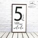 Family Number Sign Five is What Makes Us Whole Wood Sign