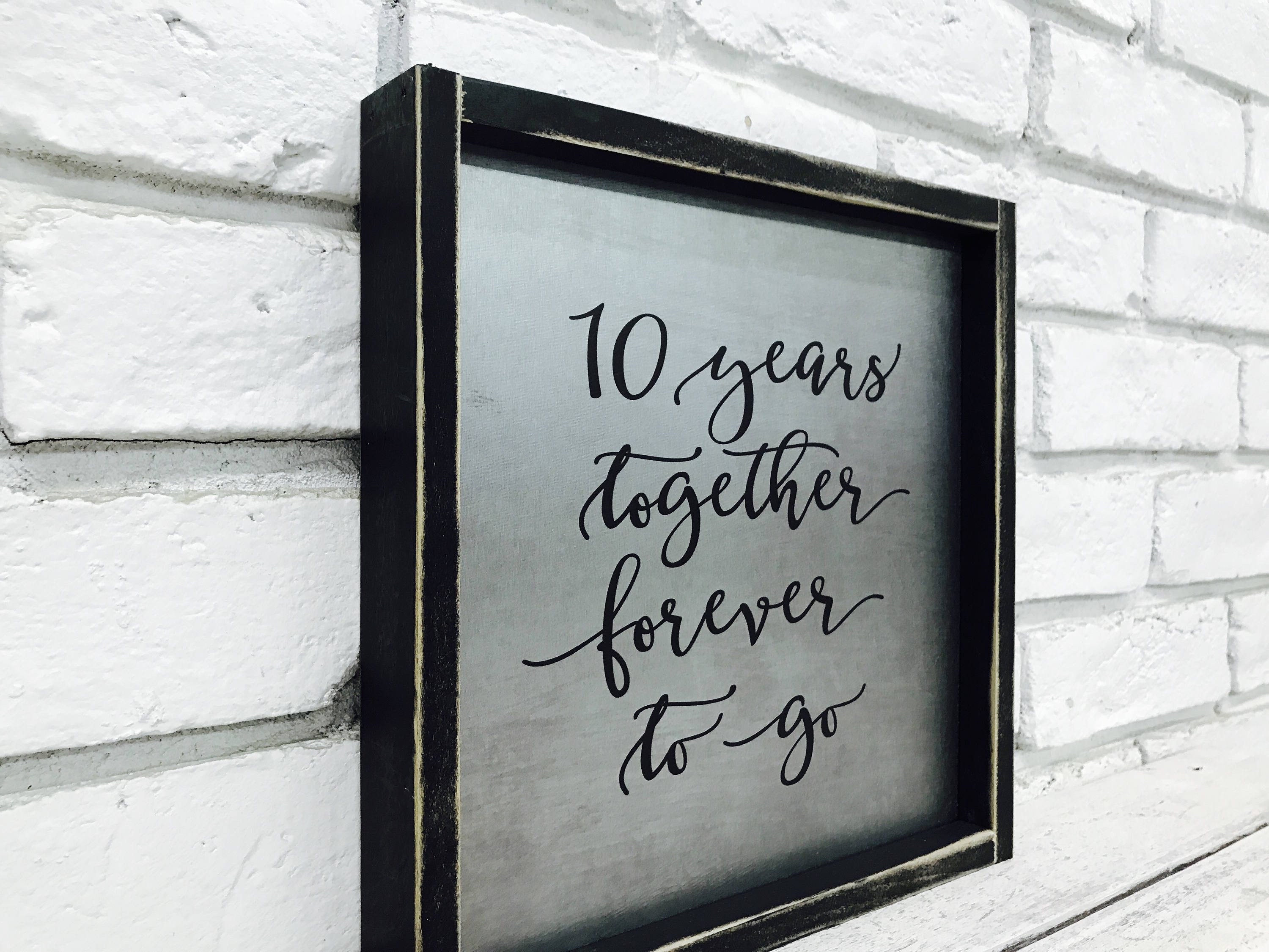 10 Years Together Forever to Go 10 year anniversary metal | Etsy