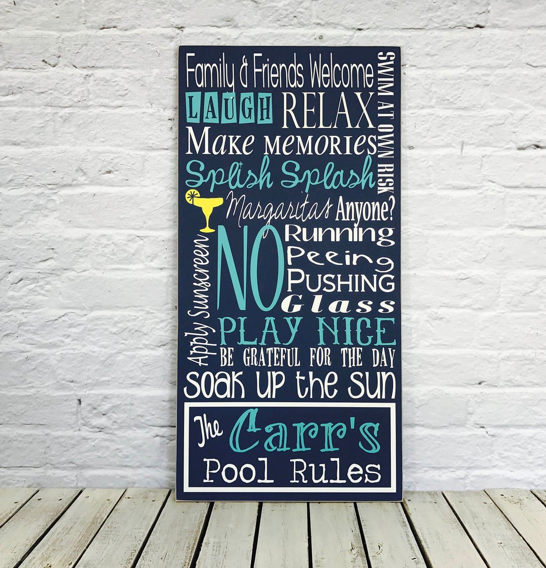 Pool Sign, Pool Decor, Pool Rule Sign, Patio Sign, Swimming Pool Sign ...