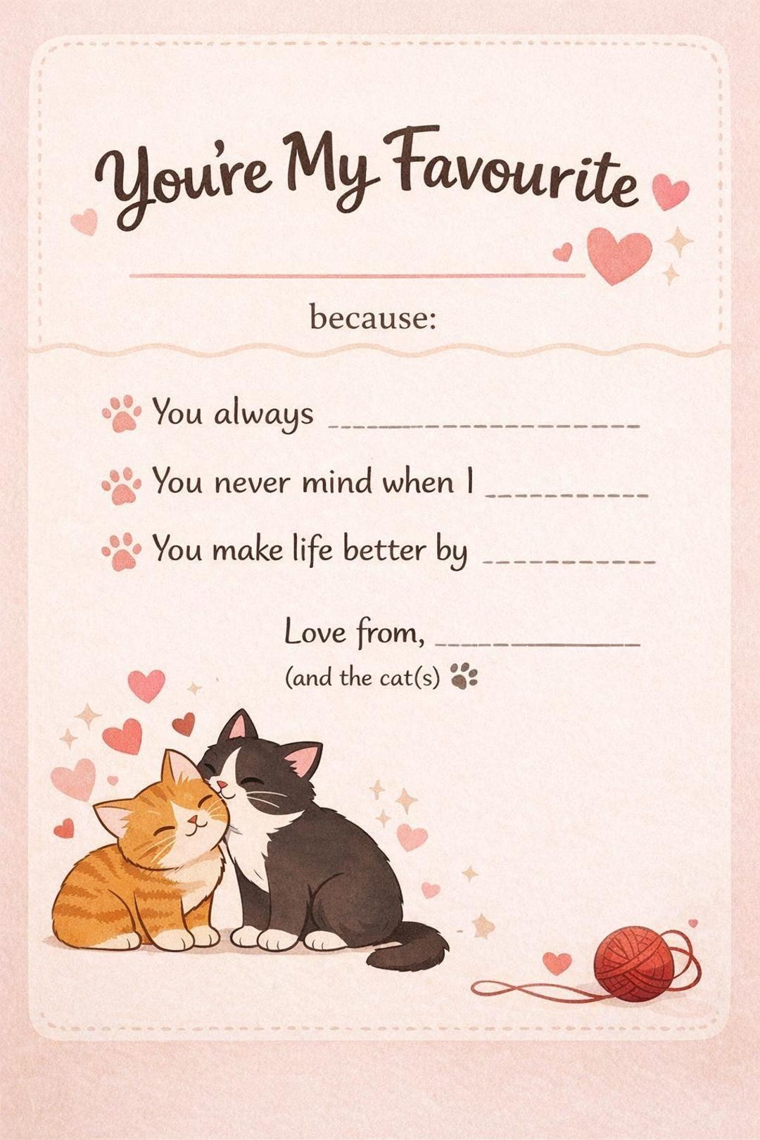Valentine's Day E Card for Cat Lovers - Etsy