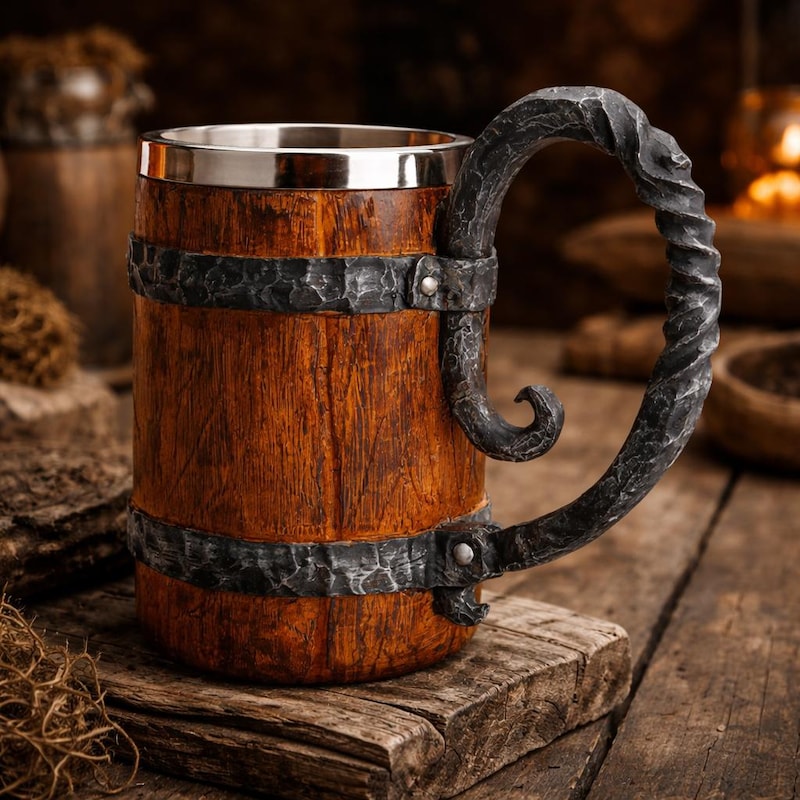 Wooden Tankard Wood - Etsy