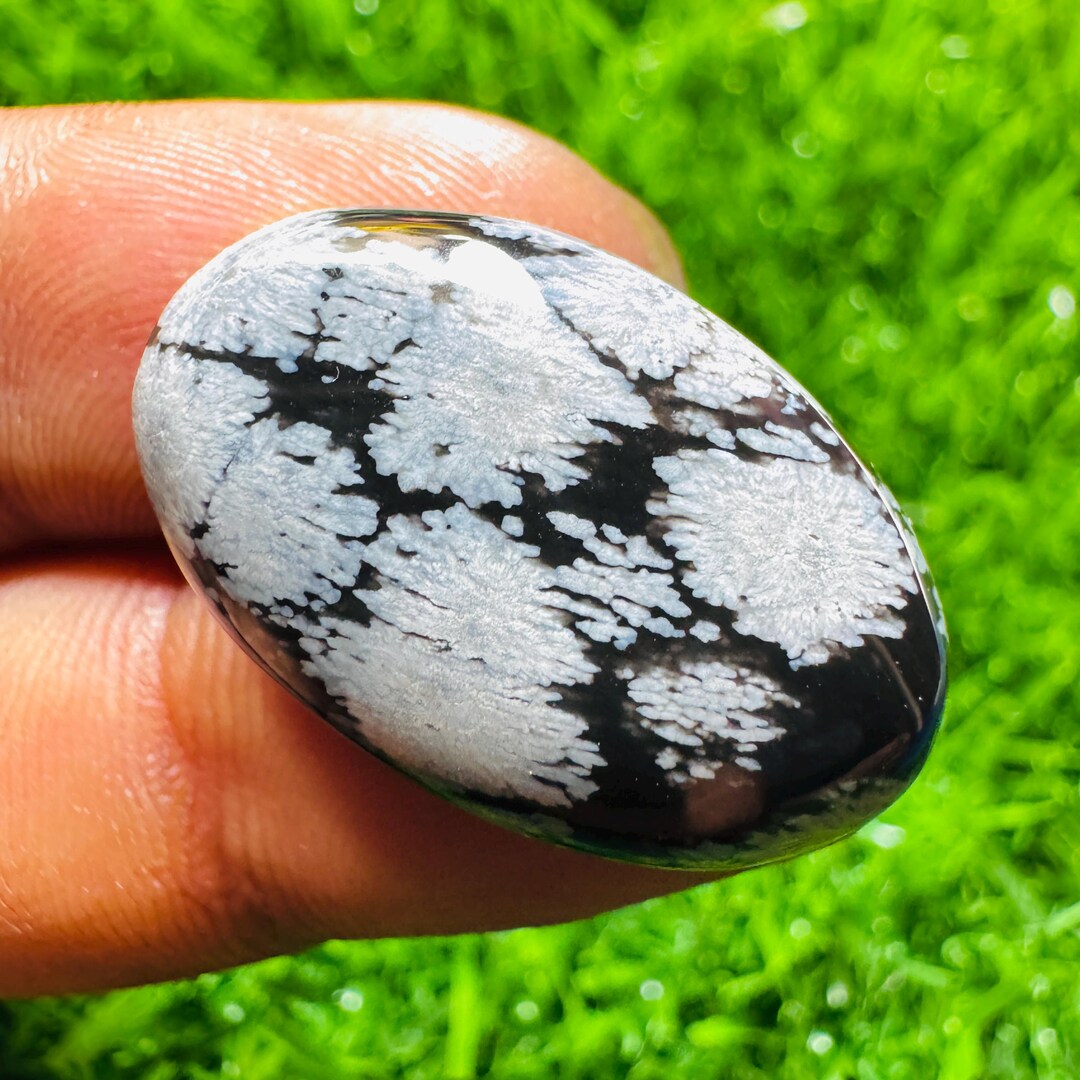 Rare Snowflake Obsidian Gem Handmade Jewelry Supply Stone. - Etsy
