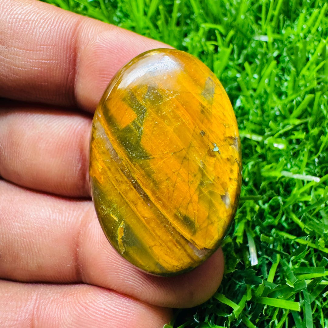 Nellite Gemstone Cabochon: Rare Tiger's Eye Pietersite Fusion (33x22x7mm) - Etsy UK